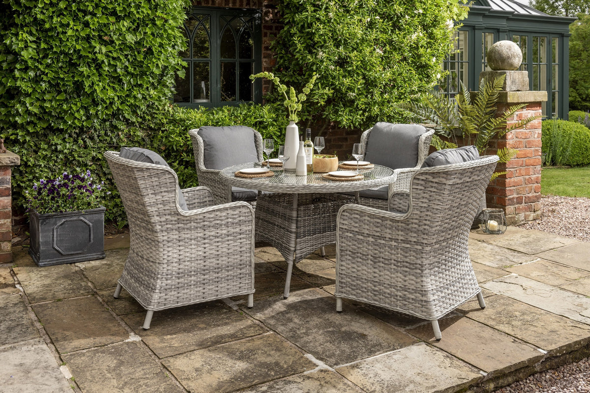 Wroxham Delux 4 Seater - Round 120cm Table — Willowbrook Garden Centre