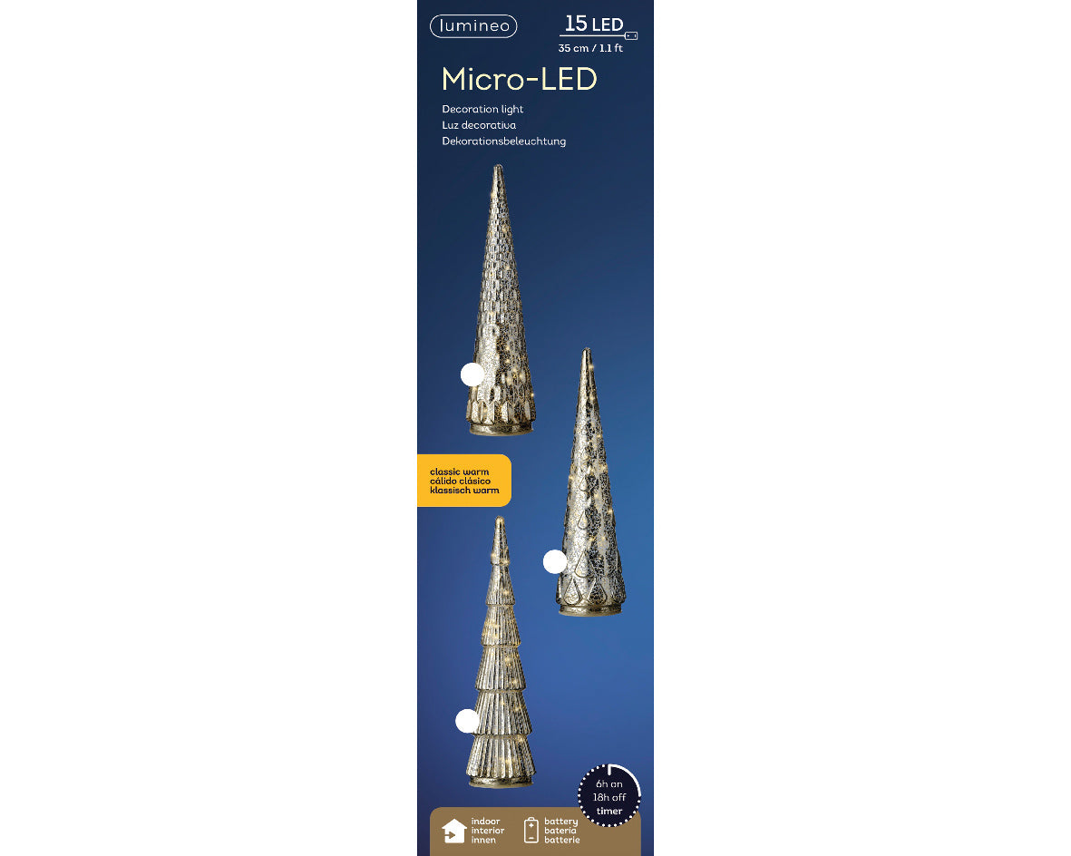 Micro LED Tree Steady Silver / Classic Wa — Willowbrook Garden Centre