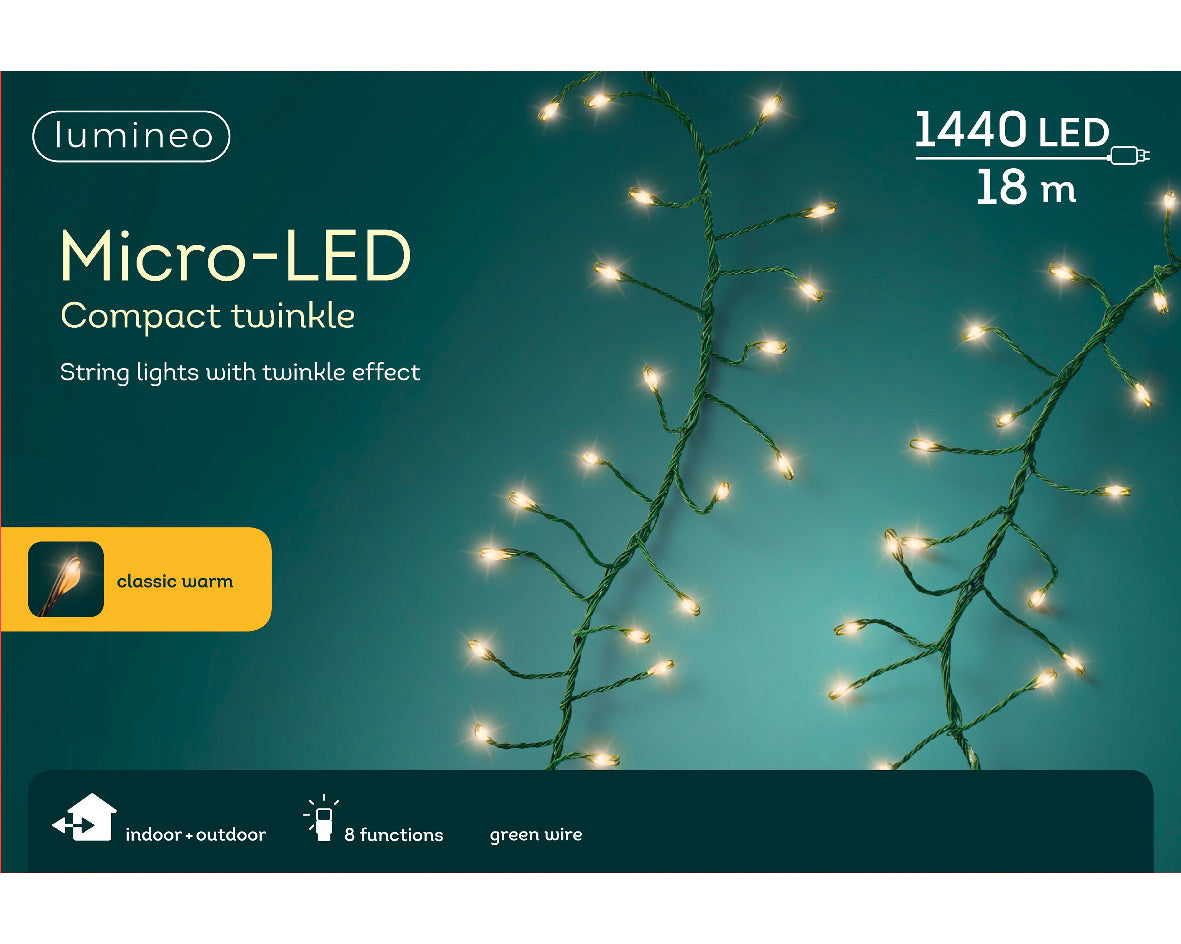 Micro LED Compact Lights Twinkle Effect O 1800cm — Willowbrook Garden ...